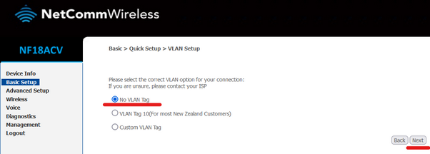 Netcomm Modem DSL Service Configuration - Superloop