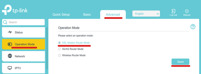 TP-link modem guide - DSL