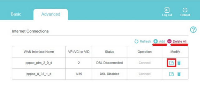 TP-link modem guide - DSL