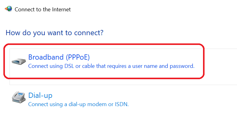 Setting up an Isolation Test or Dial-Up Connection for Direct PPPoE for ...