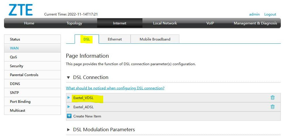 ZTE Modem Guide - DSL