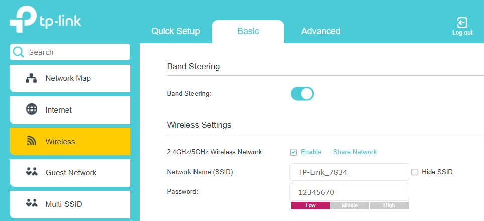 TP-Link VB433v WebGUI Wi-Fi Configuration